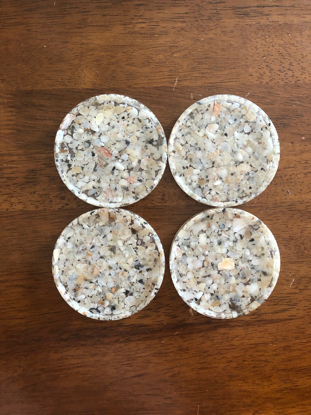 Sea Shell Resin Coaster With Pensacola Beach Shells - Etsy