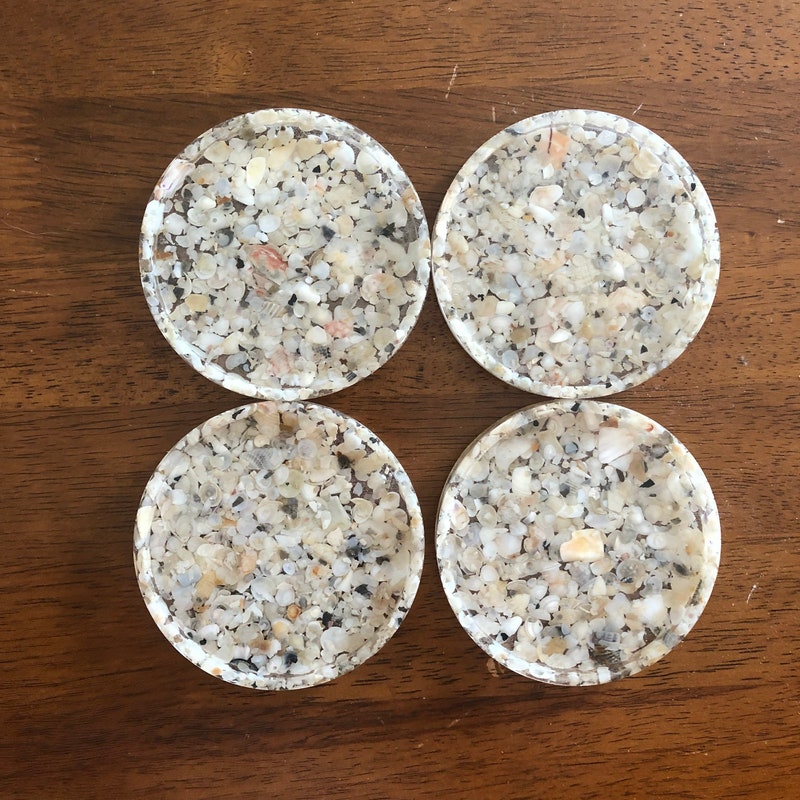 Seashell Coasters - Etsy
