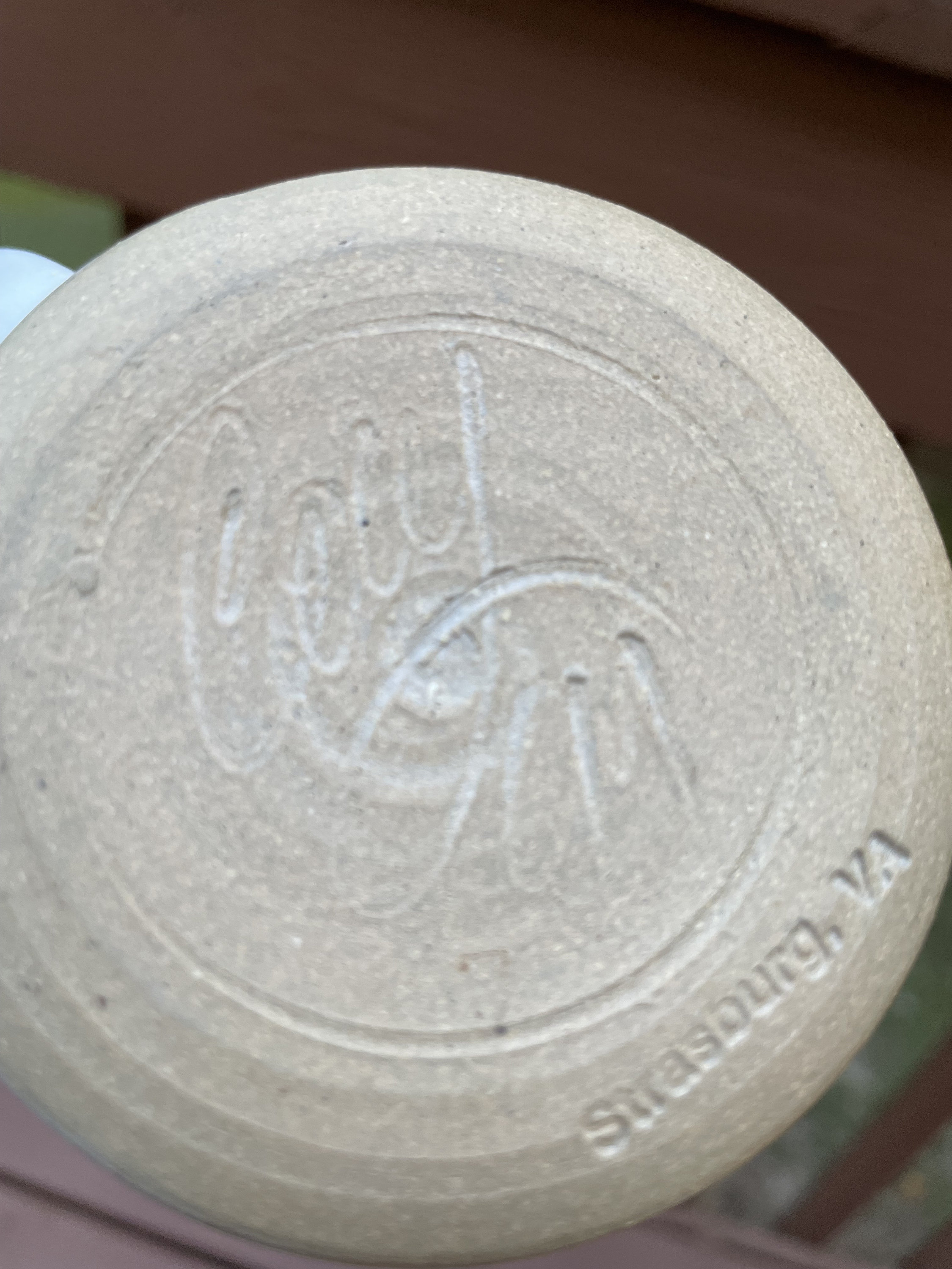 Pottery Mug/ Strasburg Va/ Cory / Seagrove Marley / Overlace North ...
