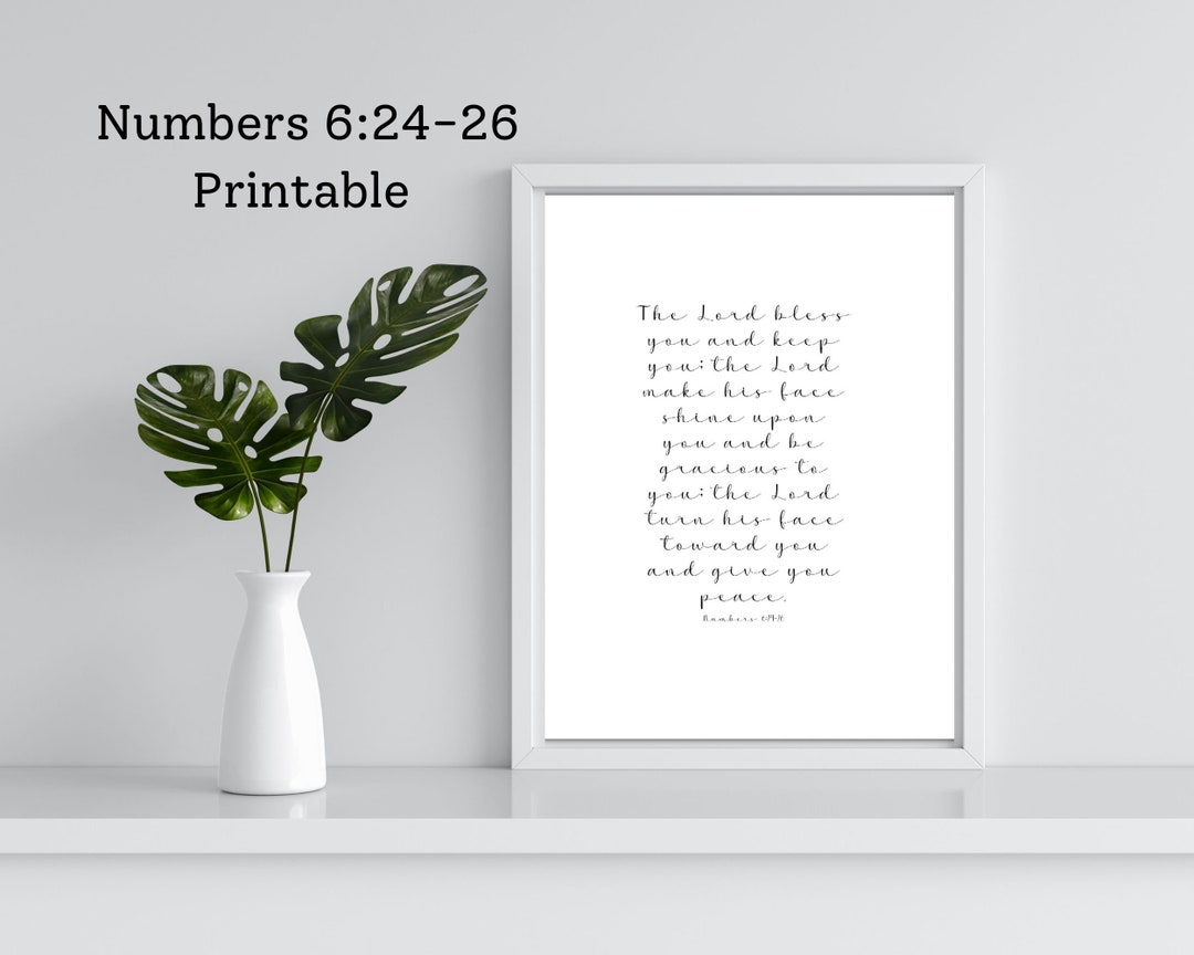 Numbers 6:24-26 Verse Printable, Bible Verse Download Printable Home ...