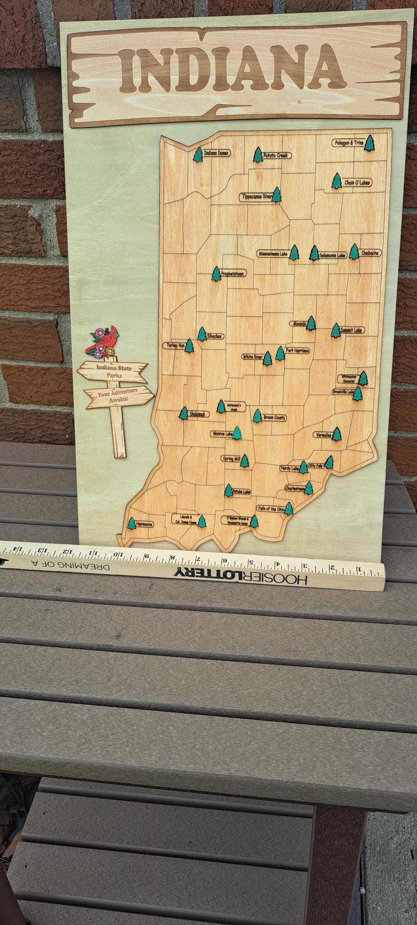 Indiana State Parks Map, Indiana, Handmade, State of Indiana, Handmade ...