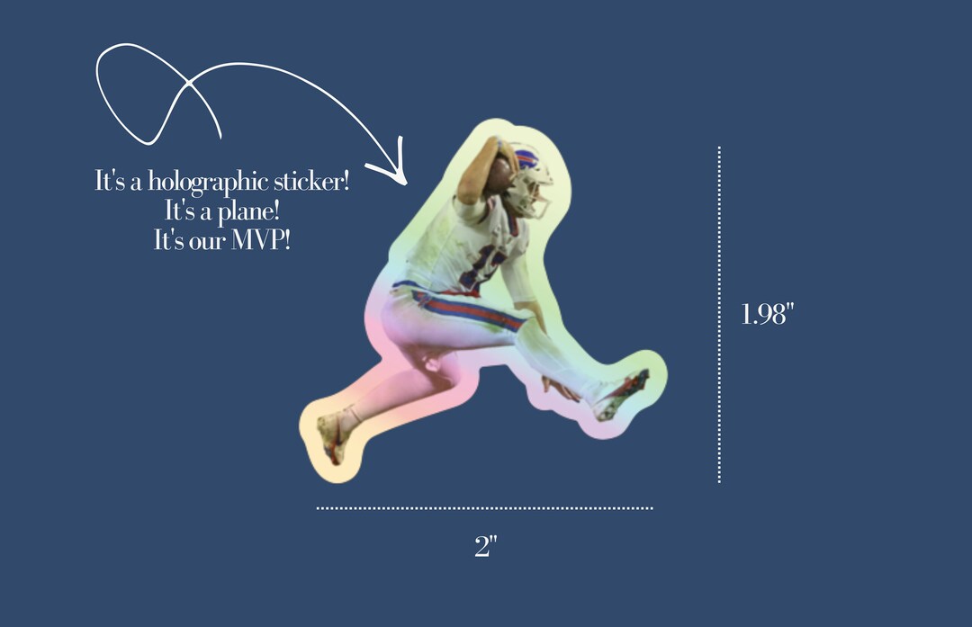 Leaping MVP Buffalo Bills Josh Allen Sticker Holographic - Etsy