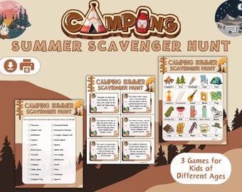 Camping Scavenger Hunt | Fall Unit Study | Printable Outdoor Treasure ...