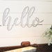 Hello Metal Sign Metal Wall Art Hello Sign Metal Words Front Porch ...
