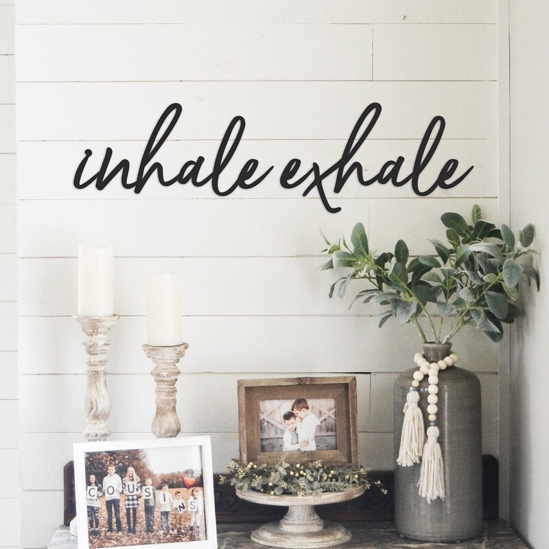 Inhale Exhale Signs - Etsy
