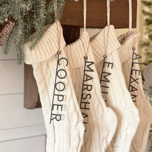 Modern Stocking Name Stocking Names Metal Stocking Name Tag christmas ...