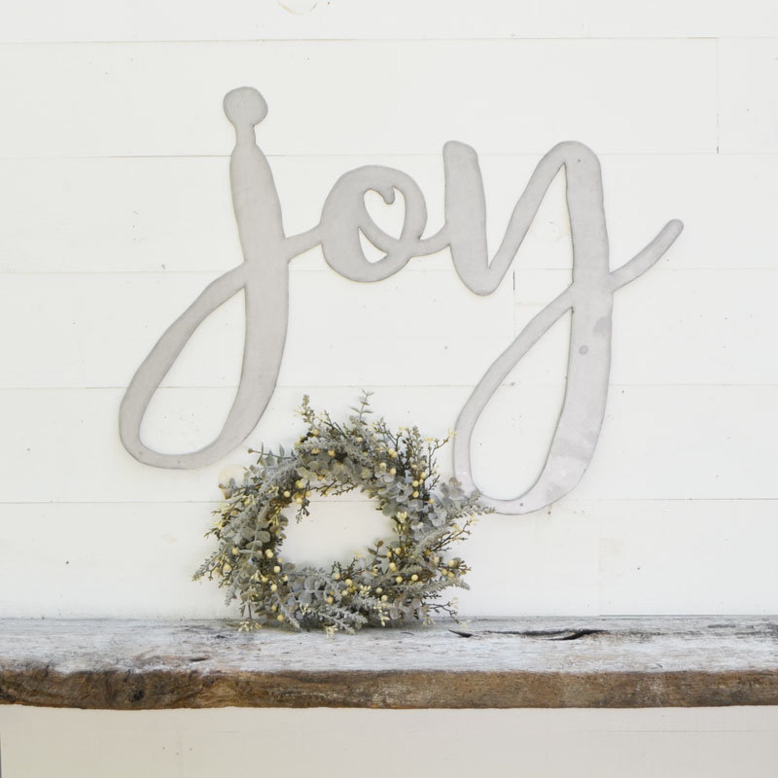 Joy Metal Sign Metal Wall Art Porch Decor Metal Words - Etsy