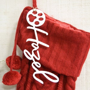 Stocking Name Stocking Names Metal Stocking Name Tag Christmas Decor ...