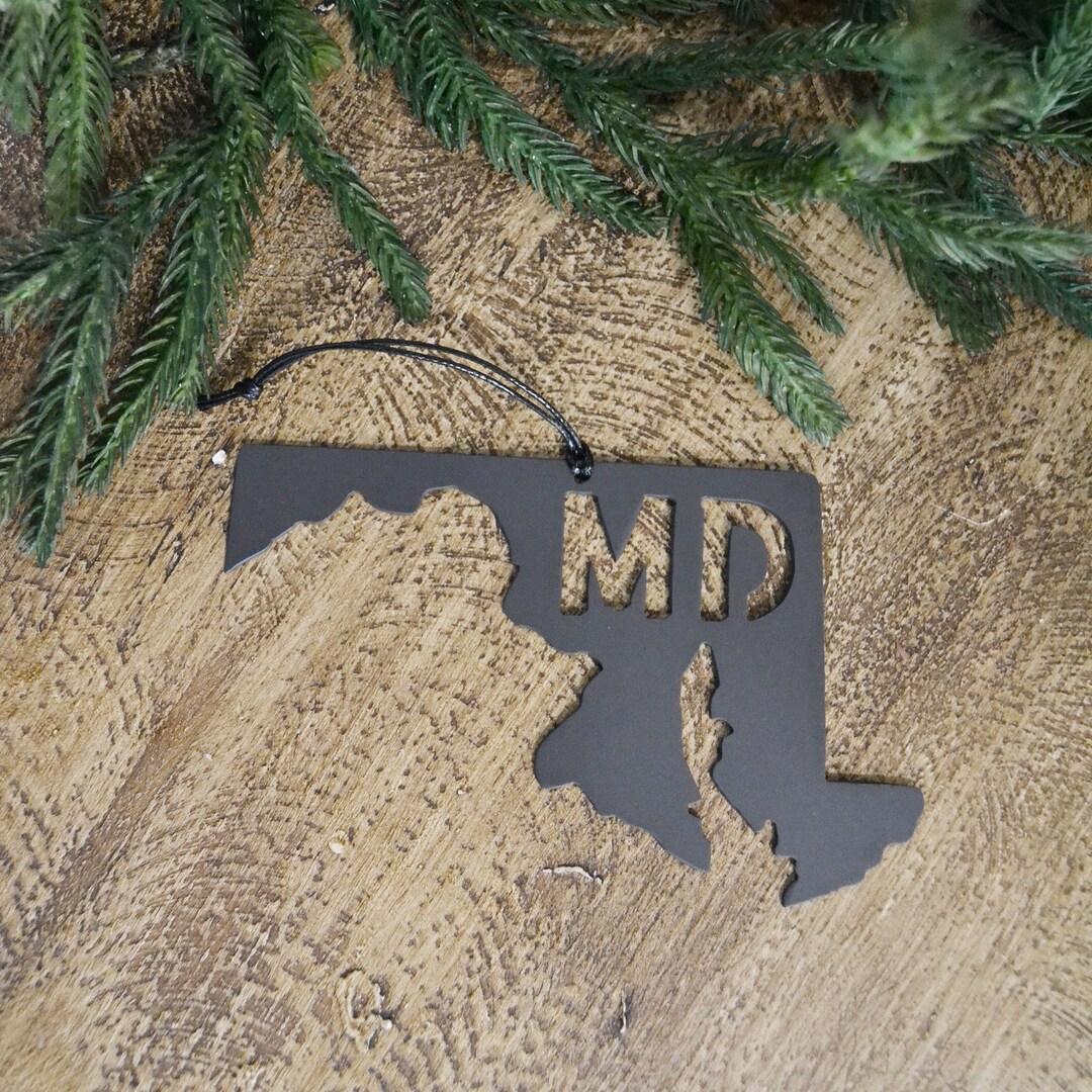 Maryland Metal Ornament Christmas Tree Decor Maryland Christmas ...