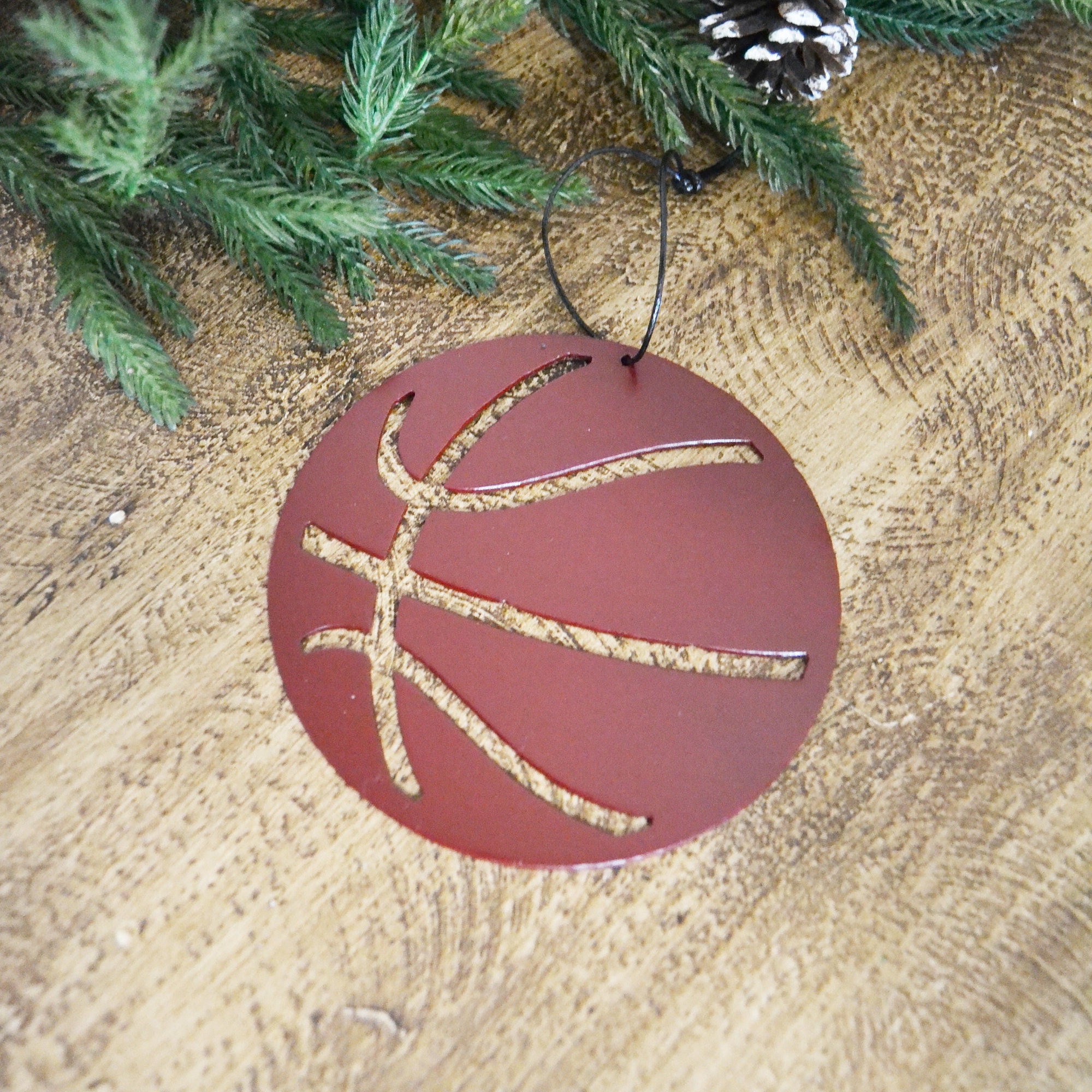 Basketball Metal Ornament Christmas Tree Decor Basketball | Etsy