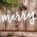 Merry Metal Sign Metal Wall Art Porch Decor Metal Words - Etsy