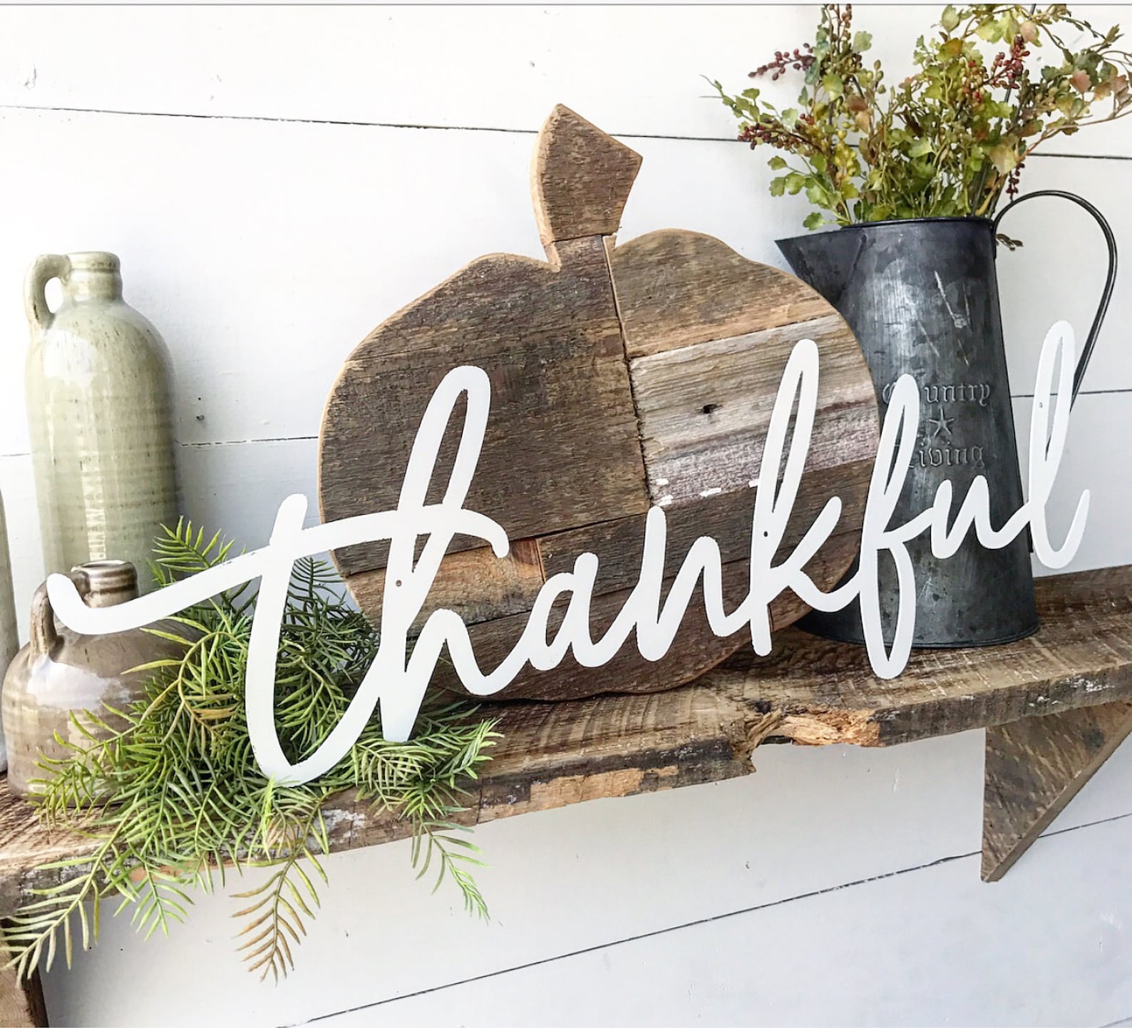 Thankful Metal Sign Metal Wall Art Porch Decor Metal - Etsy