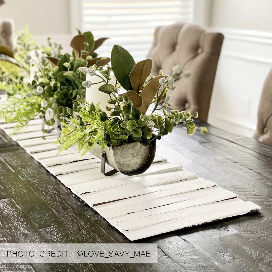 Wooden Table Runner - Rustic Home Decor - Tabletop Centerpiece ...