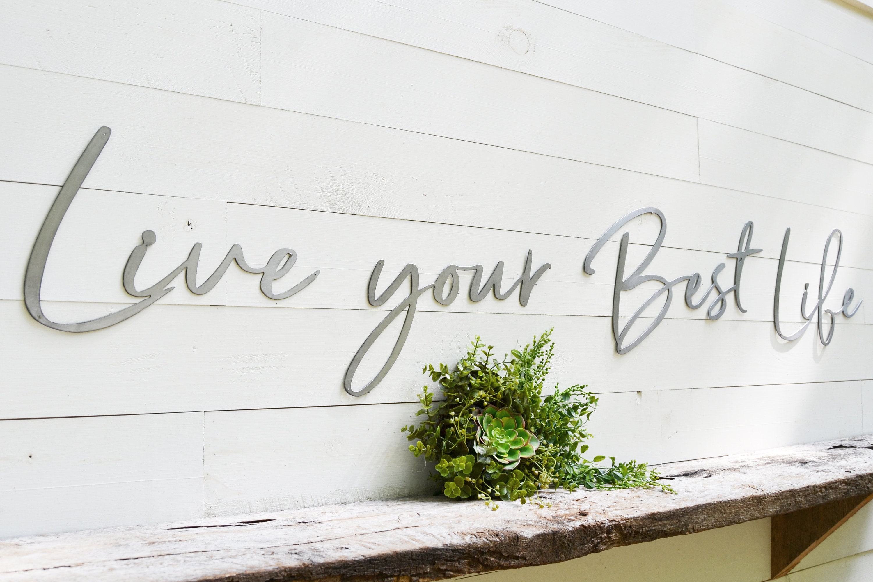 Live Your Best Life Individual Metal Words Metal Sign | Etsy