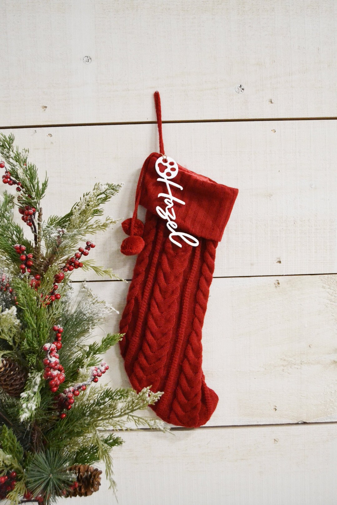 Personalized Pet Stocking Name Tag: Metal Christmas Decoration - Etsy