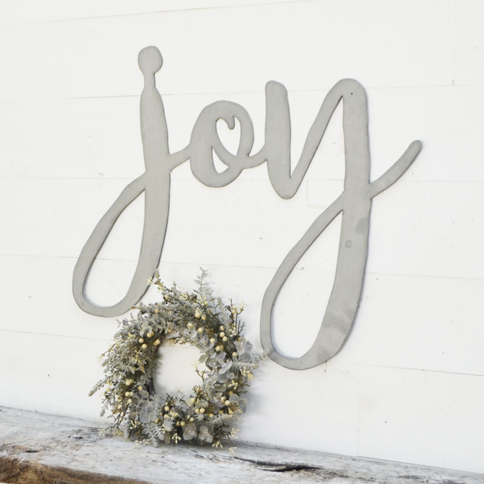 Joy Metal Sign Metal Wall Art Porch Decor Metal Words - Etsy