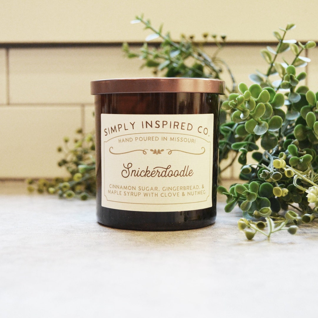 Snickerdoodle 11 Oz Soy Wax Candle Cotton Wick Simply Inspired Home ...