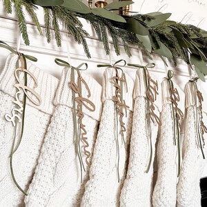 Stocking Name Stocking Names Metal Stocking Name Tag Christmas Decor ...