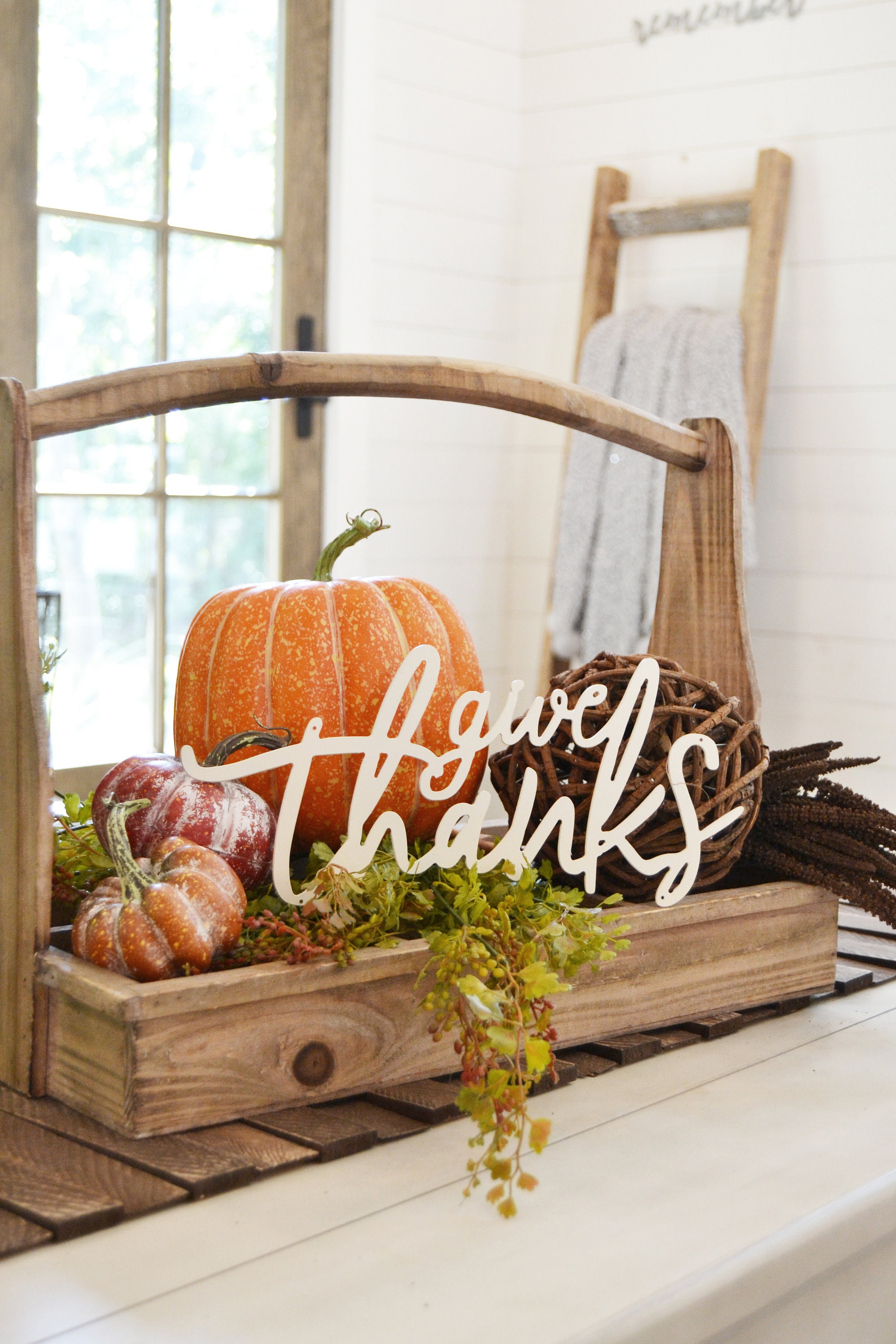 Give Thanks Metal Sign Metal Wall Art Metal Words - Etsy
