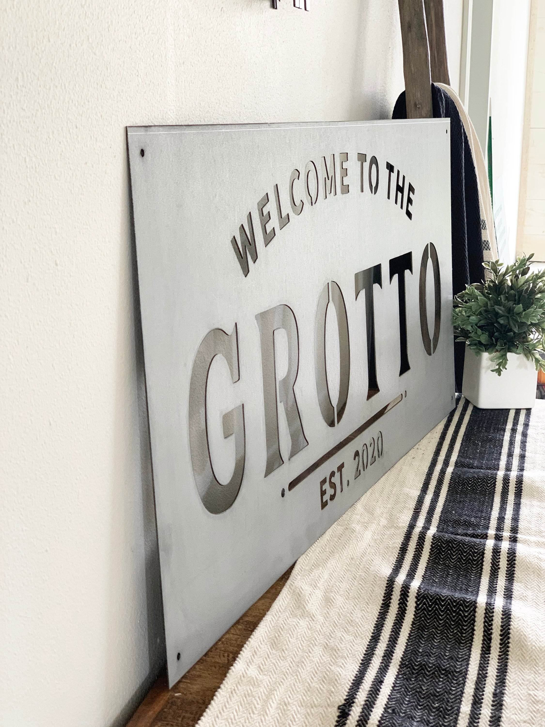 Welcome to the Grotto Grotto Memories Custom Metal Sign | Etsy