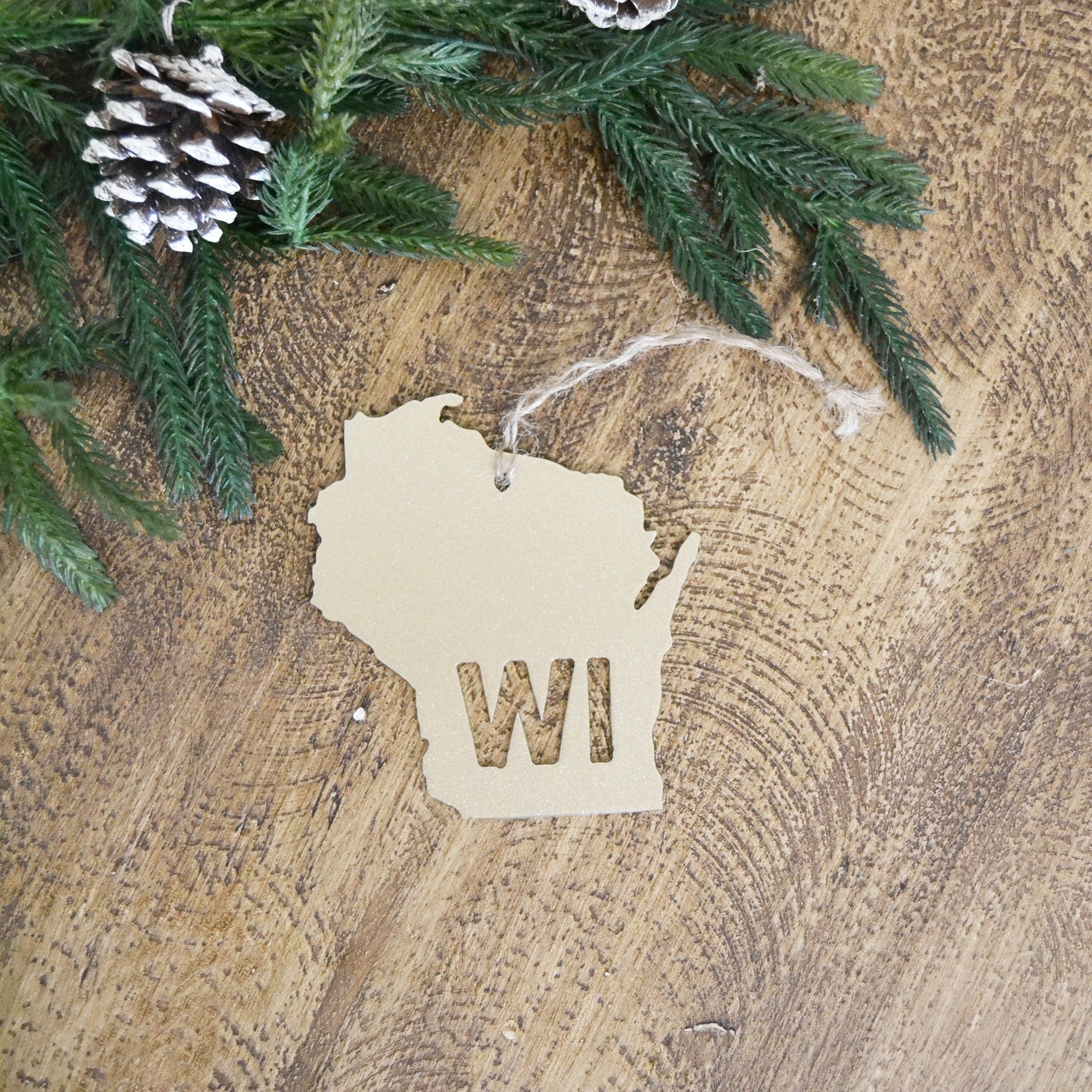 Wisconsin Metal Ornament Christmas Tree Decor Wisconsin | Etsy