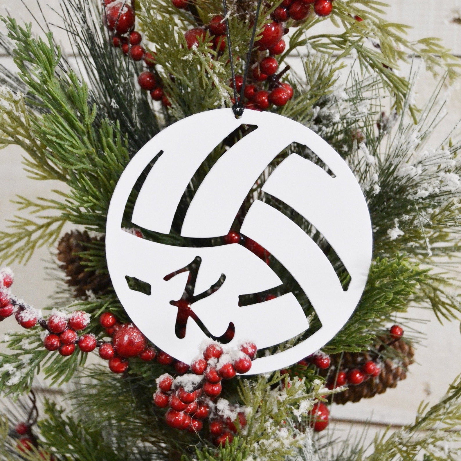 Volleyball Metal Ornament Christmas Tree Decor Volleyball | Etsy