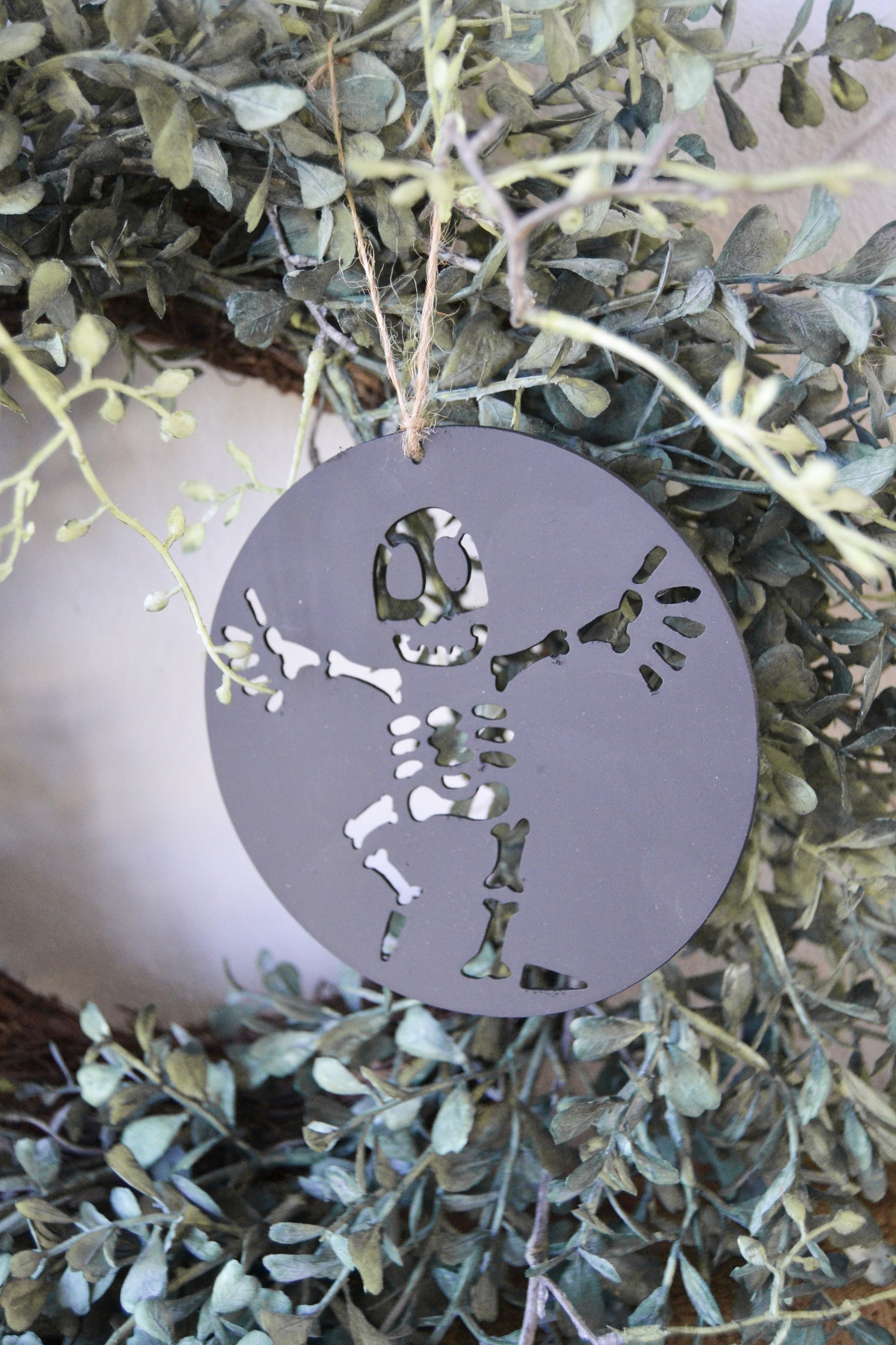 Skeleton Metal Ornament Halloween Tree Decor Skeleton | Etsy