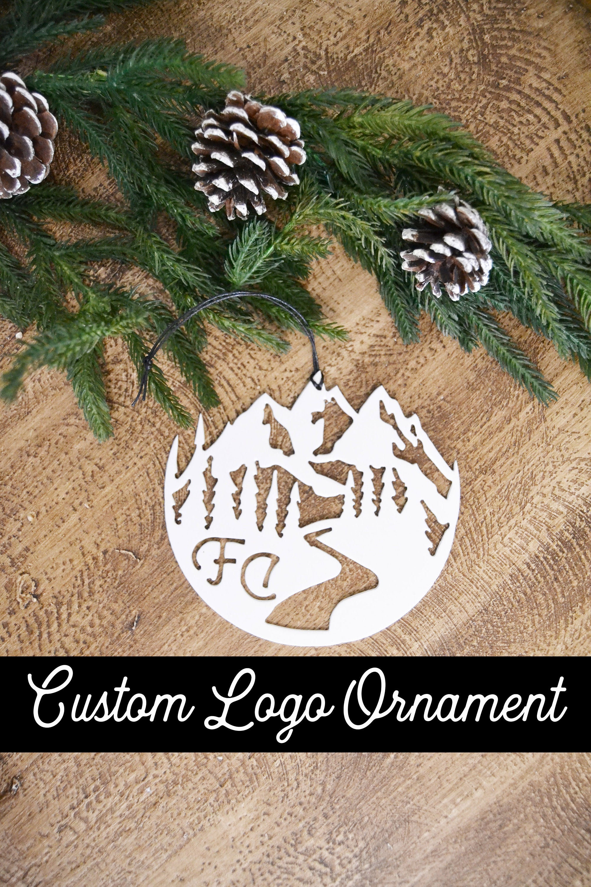 Custom Logo Metal Ornament Christmas Tree Decor Logo - Etsy