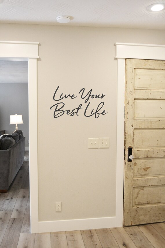Live Your Best Life Individual Metal Words Metal Sign | Etsy