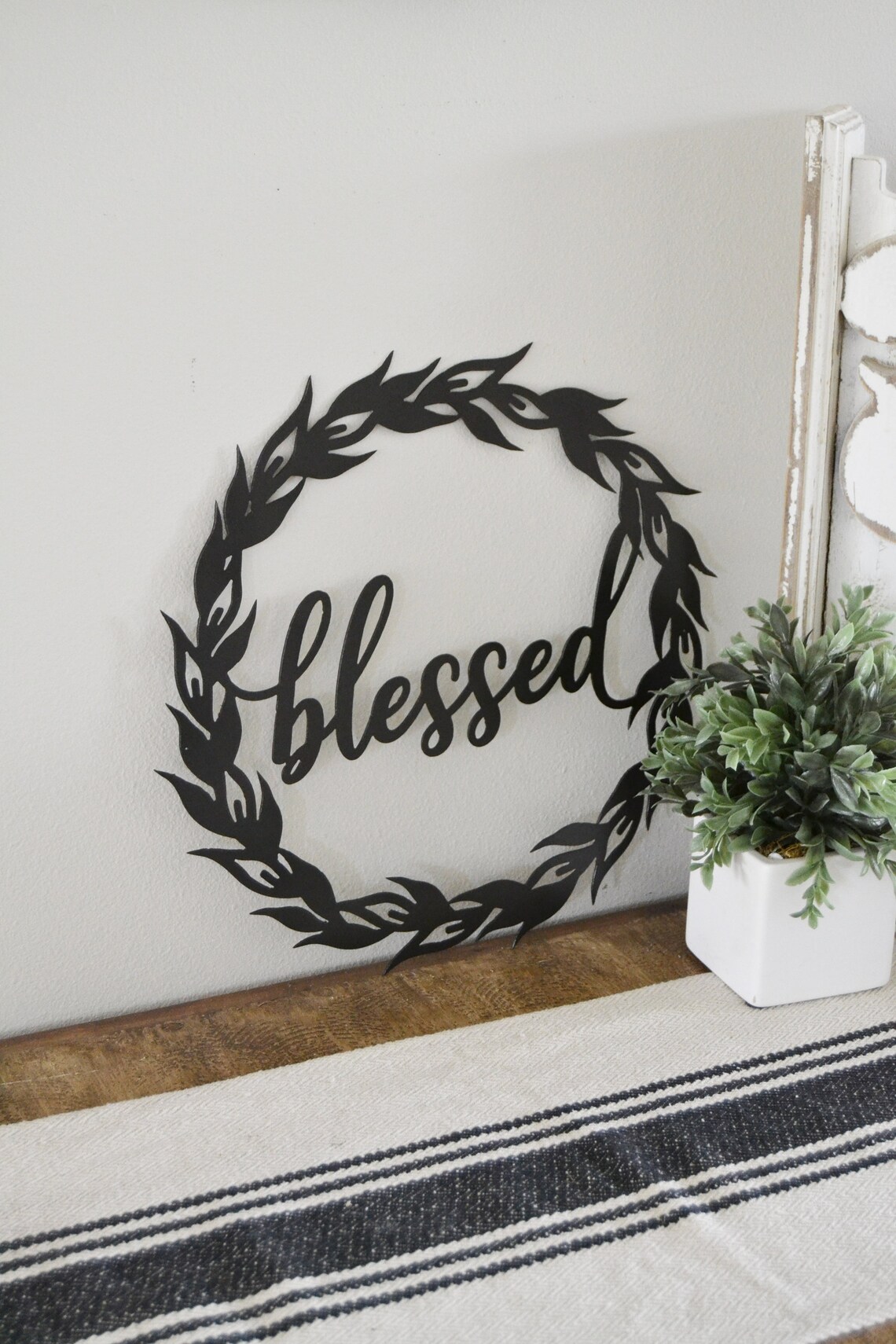 Blessed Wreath Metal Round Blessed Full Metal Sign - Etsy