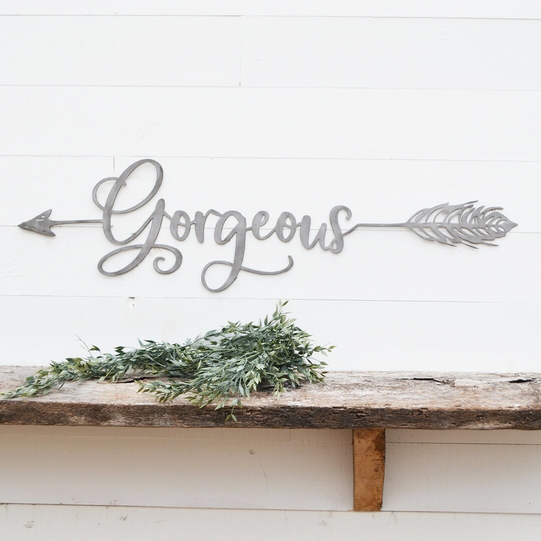 Gorgeous Arrow Metal Sign Metal Wall Art Gorgeous Sign Arrow Metal Wall ...