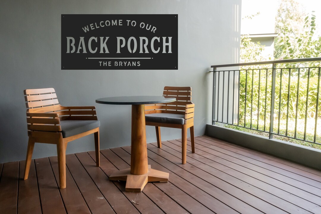 Welcome to Our Back Porch Established Sign Porch Sign Welcome Sign ...