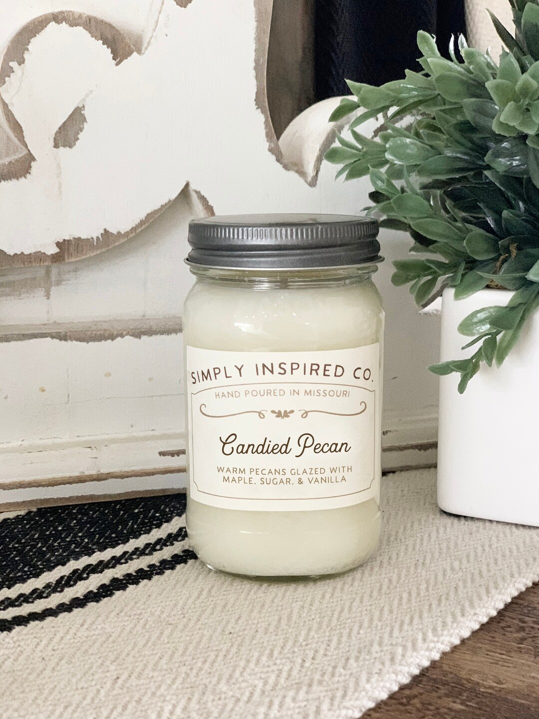 Candied Pecan Candle - 16 Oz Soy Wax Candle - Cotton Wick - Simply ...