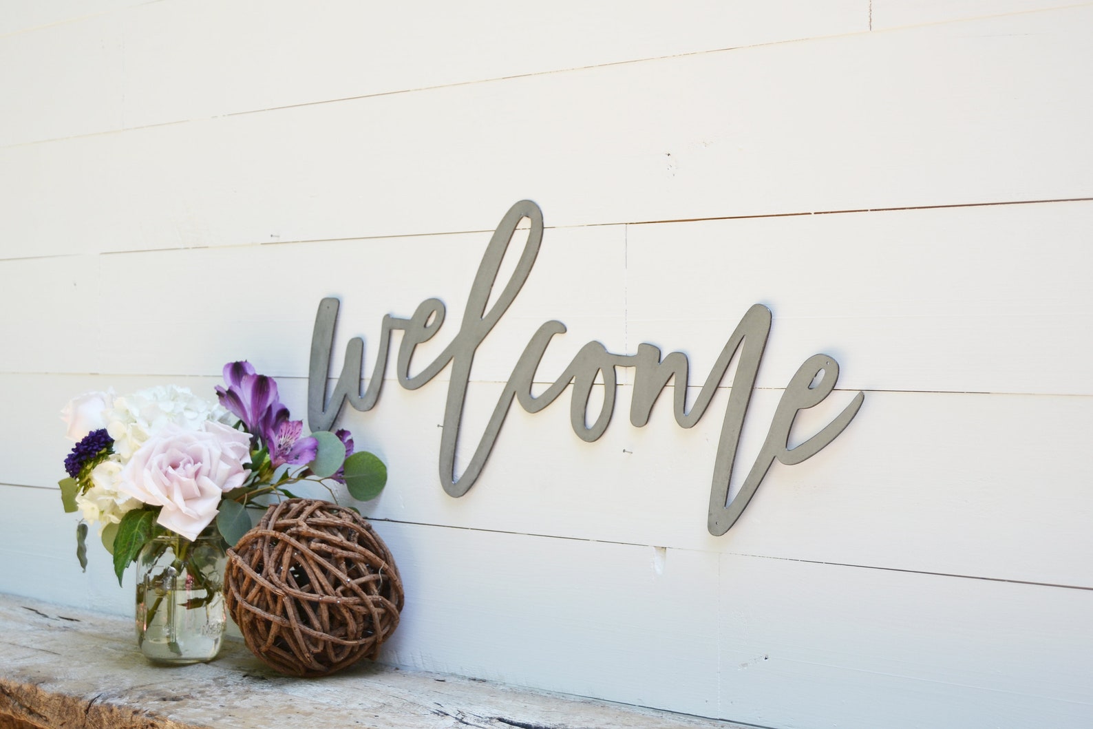 Welcome Metal Sign Metal Wall Art Welcome Sign Metal - Etsy