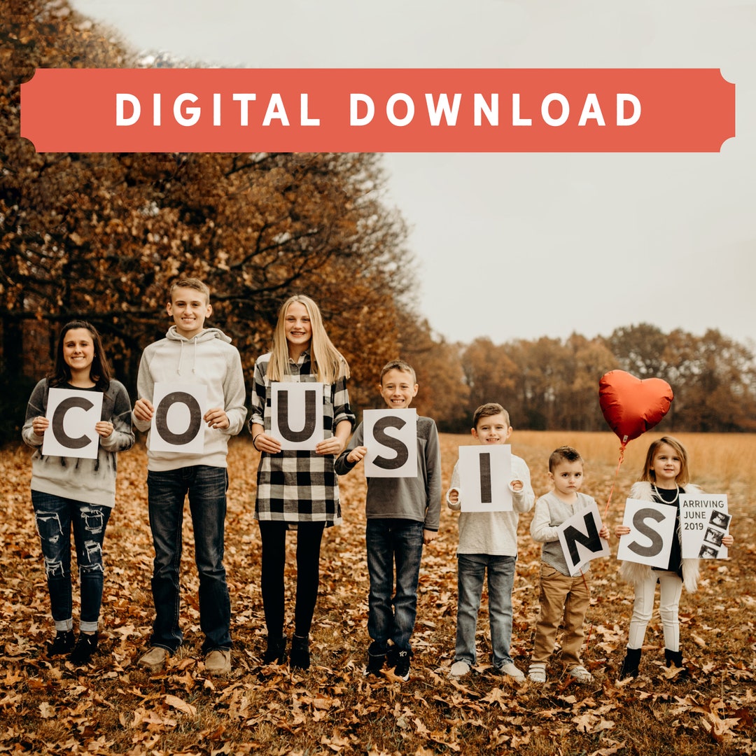 Cousins Printable Art Downloadable Print Kids Children Motivational ...