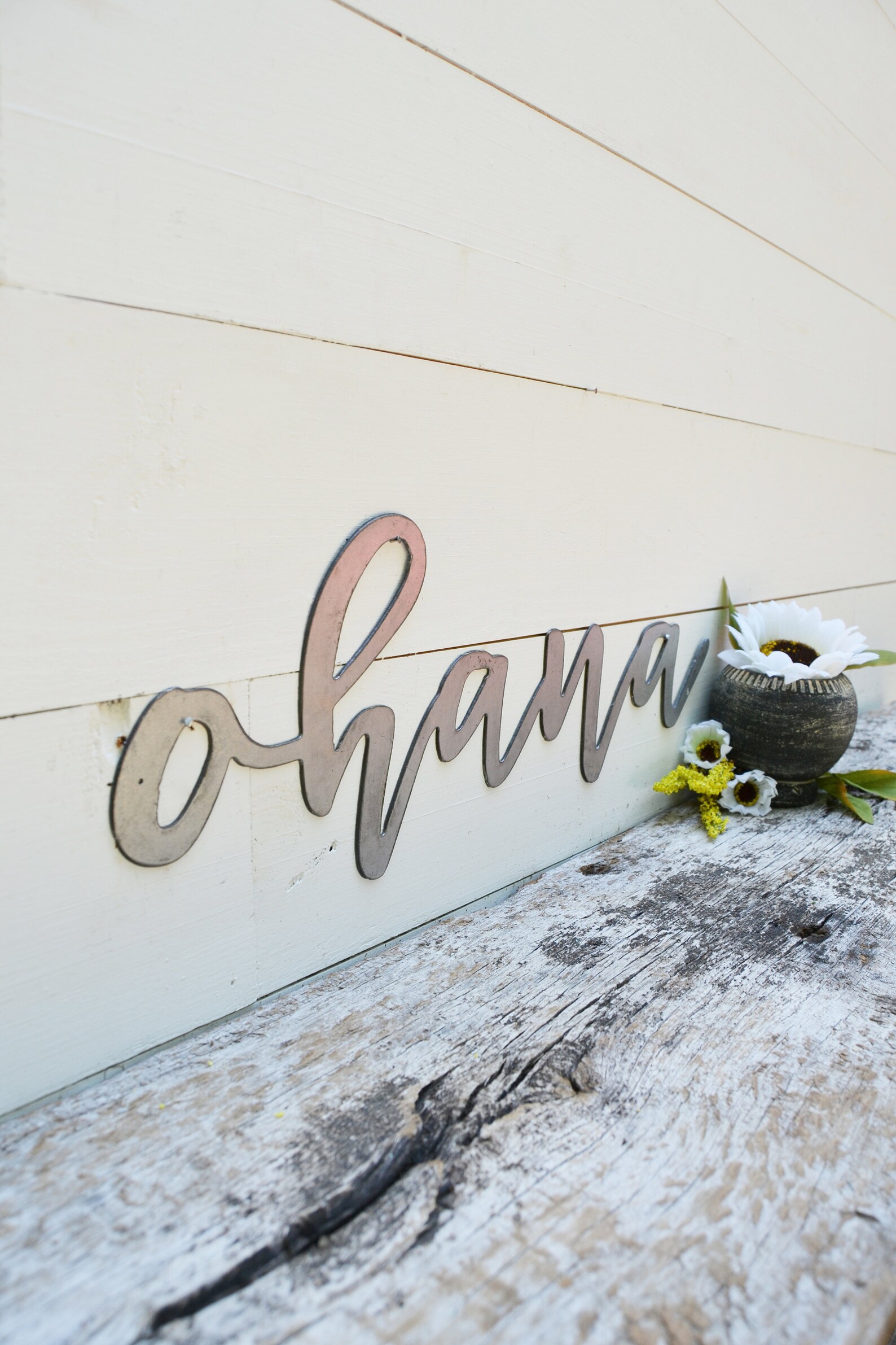 Ohana Metal Sign Metal Wall Art ohana Sign Metal Words | Etsy