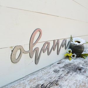 Ohana Metal Sign Metal Wall Art Ohana Sign Metal Words Family Disney ...