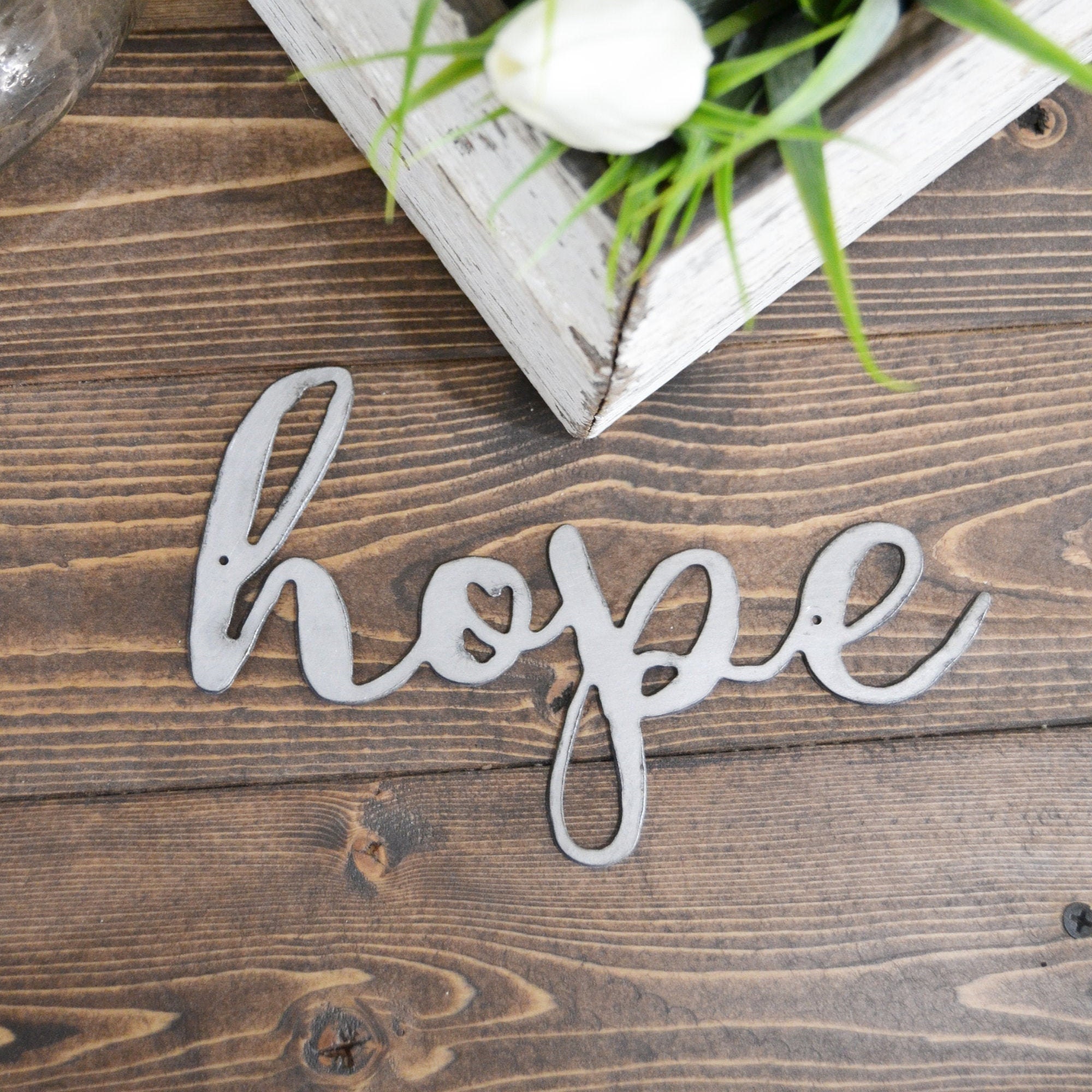 Hope Metal Sign Simply Inspired Metal Wall Art Hope Sign | Etsy