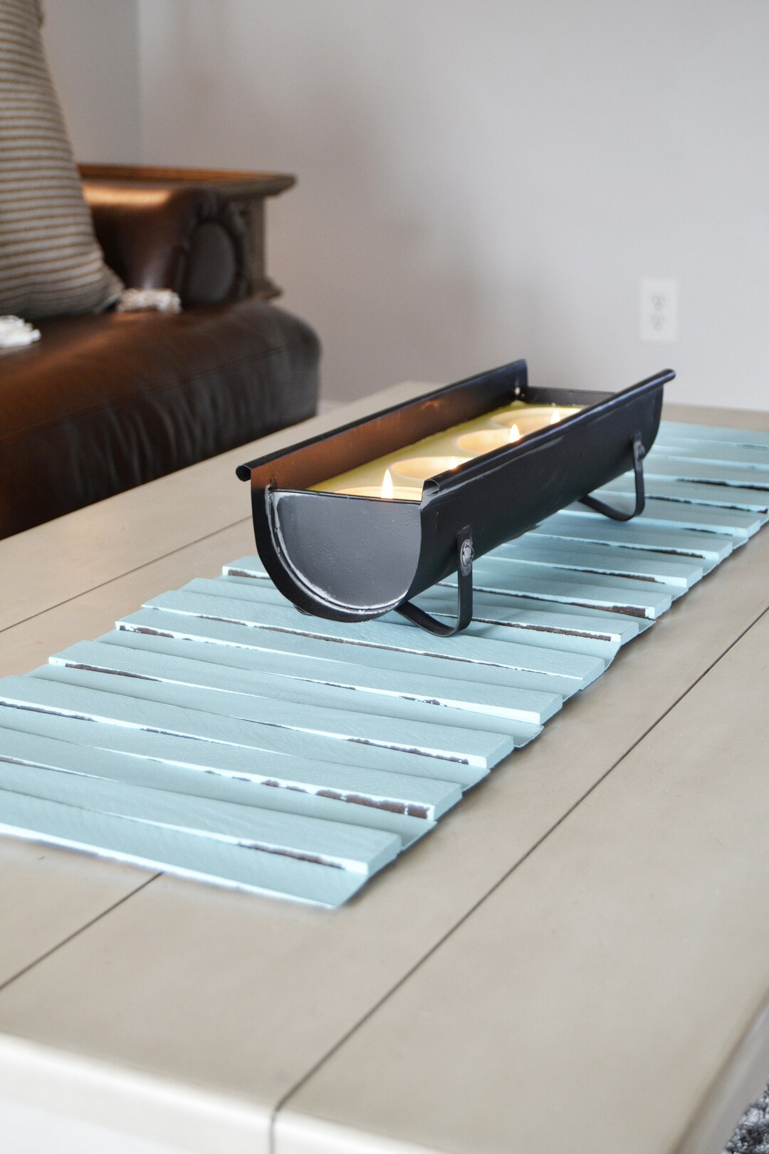 Raindrop Wooden Table Runner Rustic Home Decor Tabletop Centerpiece ...