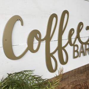 Coffee BAR Metal Sign Metal Wall Art Coffee Bar Sign Metal Wordscoffee ...
