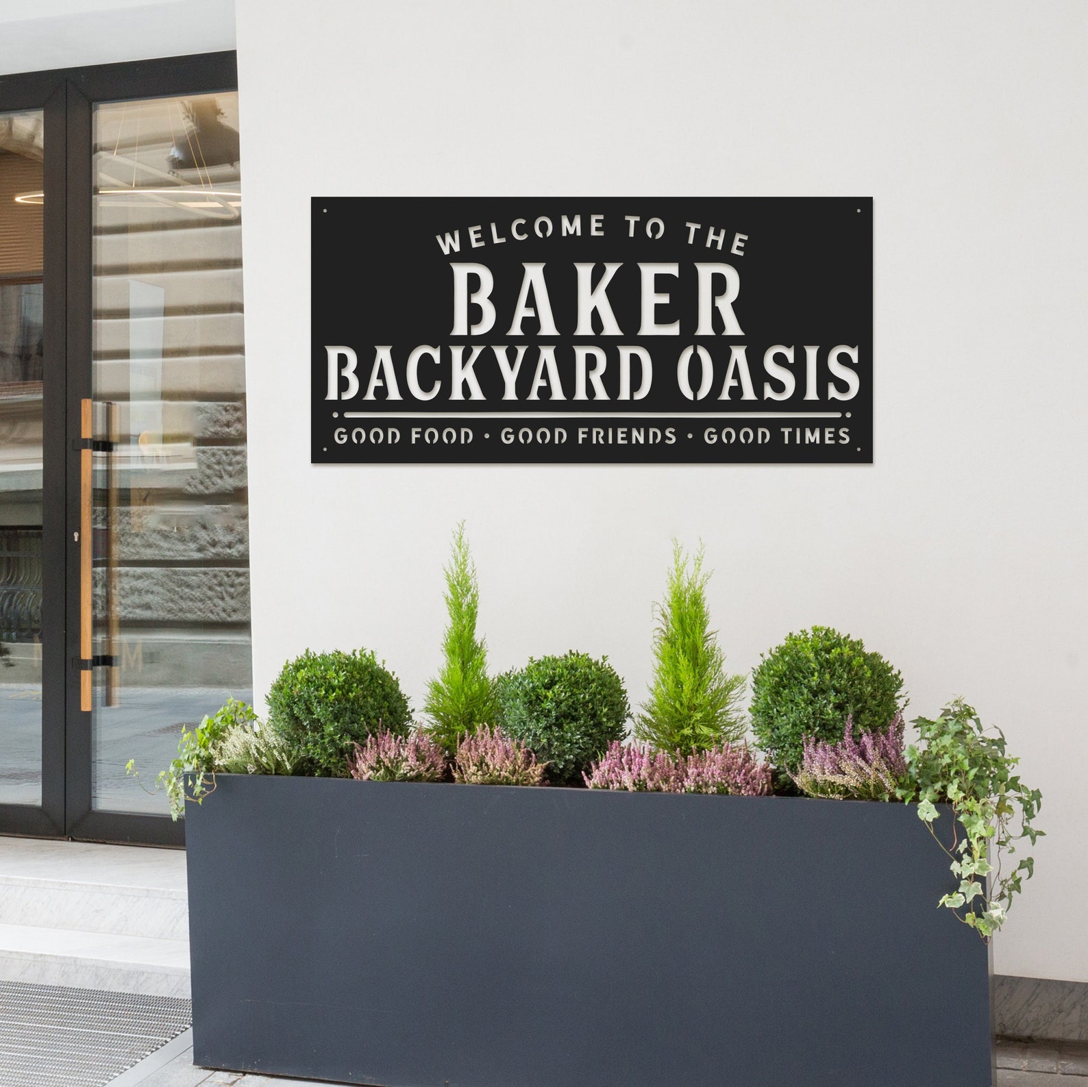 Personalized Backyard Oasis Backyard Memories Metal Sign Welcome Sign ...