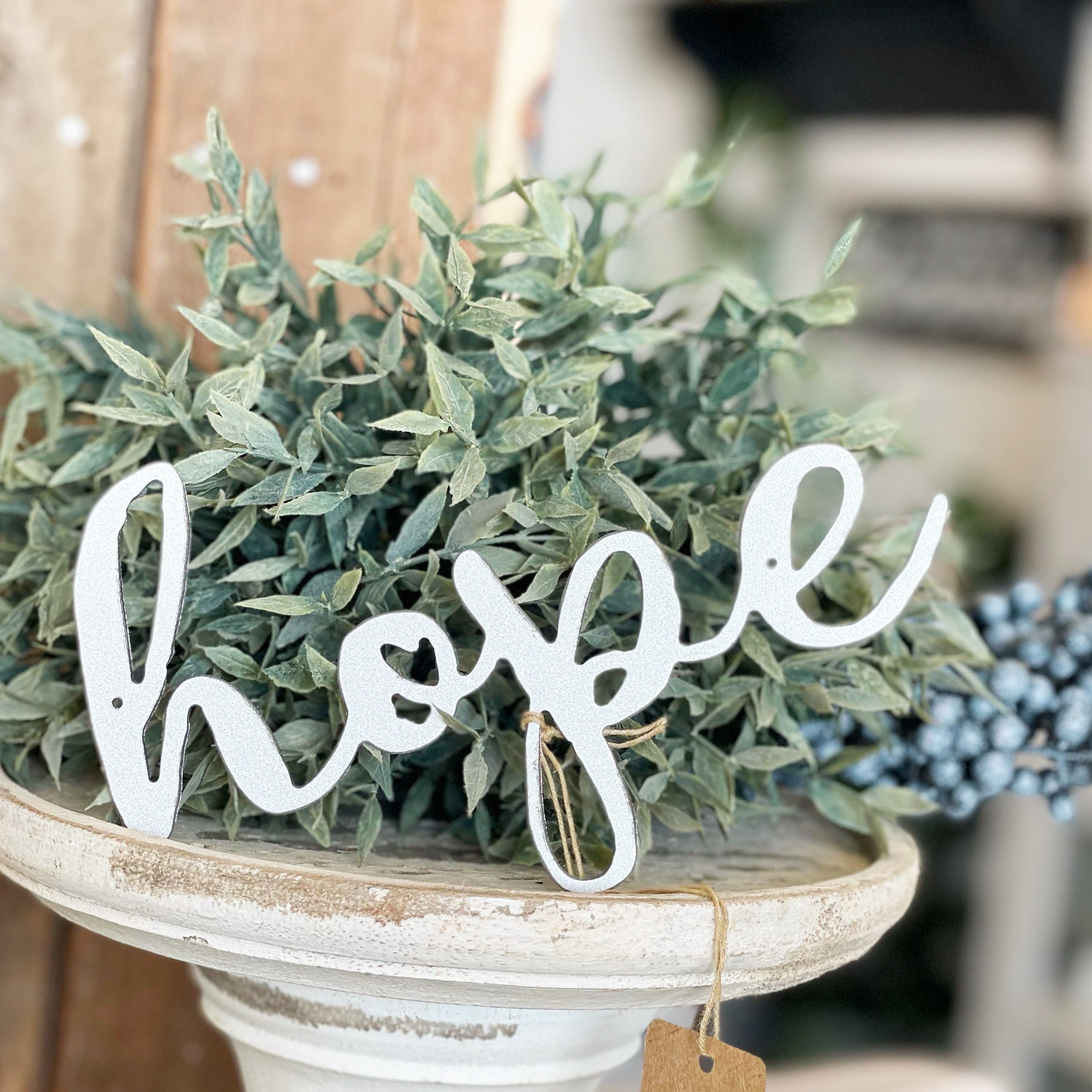 Hope Metal Sign Simply Inspired Metal Wall Art Hope Sign | Etsy