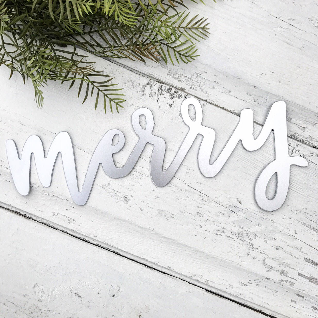 Merry Metal Sign Metal Wall Art Porch Decor Metal Words | Etsy