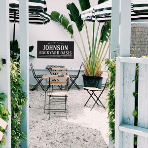 Personalized Backyard Oasis Backyard Memories Metal Sign Welcome Sign ...