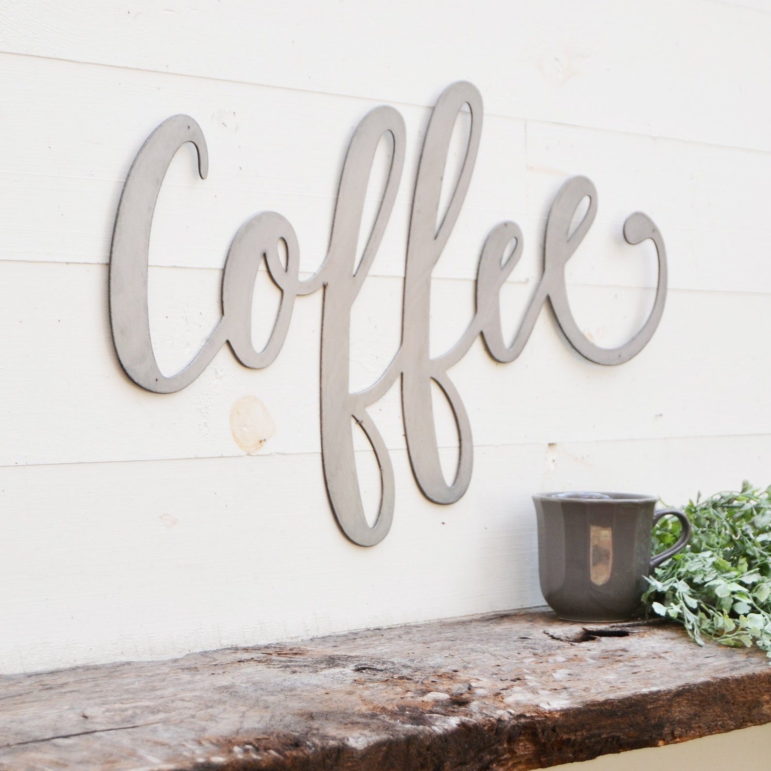 Coffee Metal Sign Metal Wall Art Coffee Sign Metal Words - Etsy
