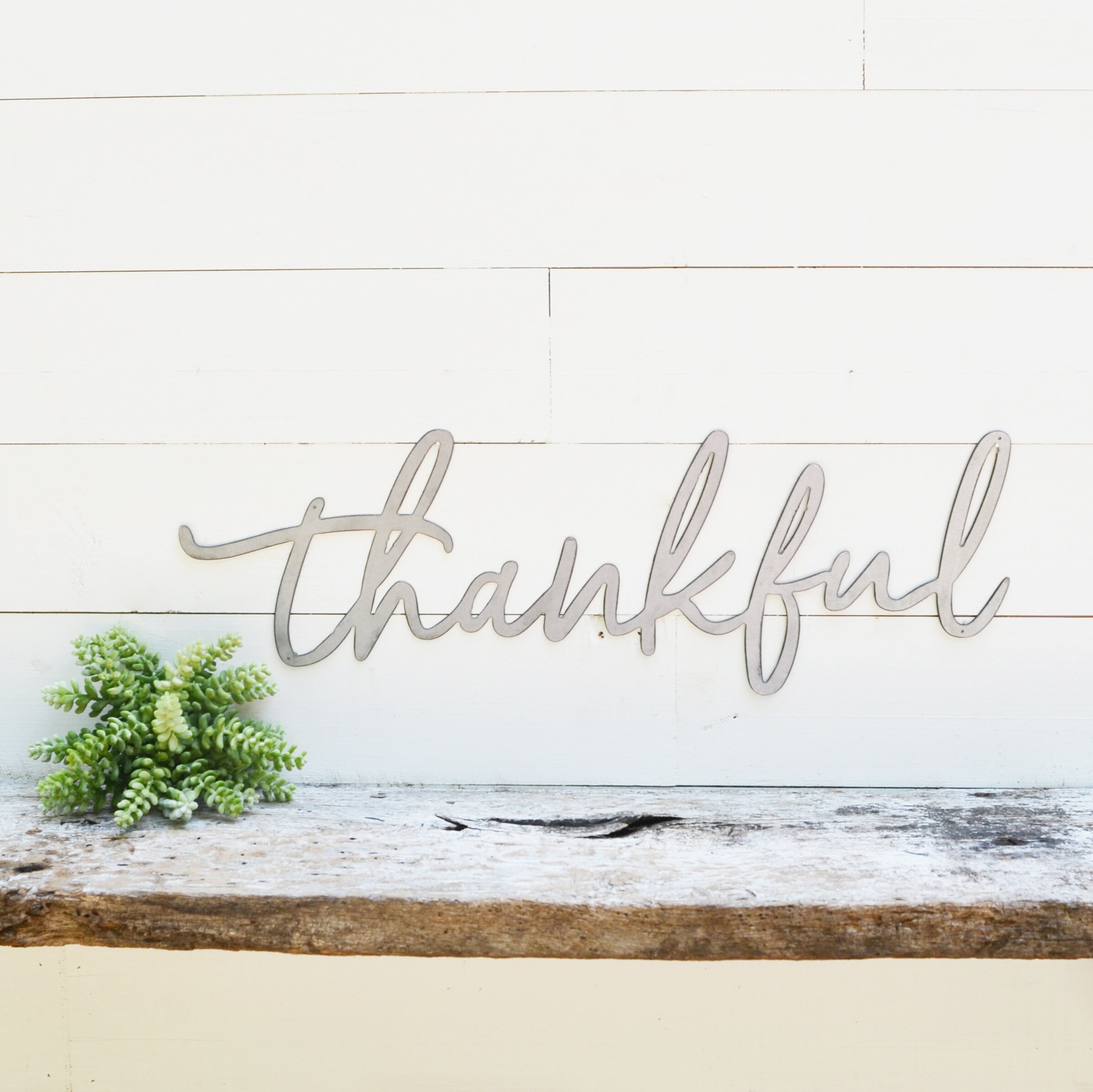 Thankful Metal Sign Metal Wall Art Porch Decor Metal - Etsy