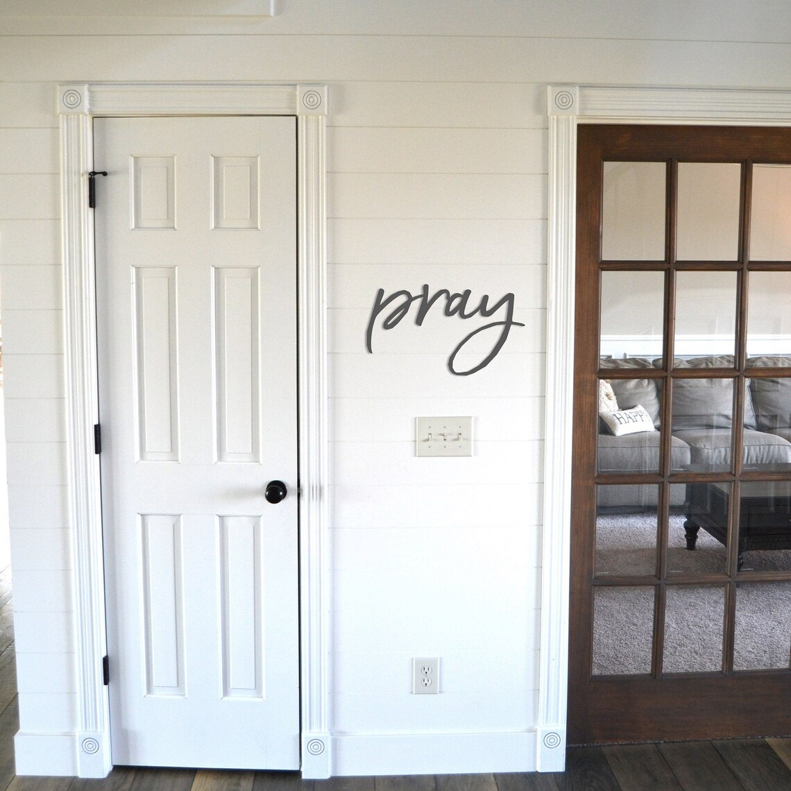 Pray Metal Sign Metal Wall Art Pray Sign Metal Words - Etsy