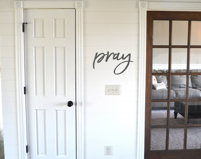 Pray Metal Sign - Etsy