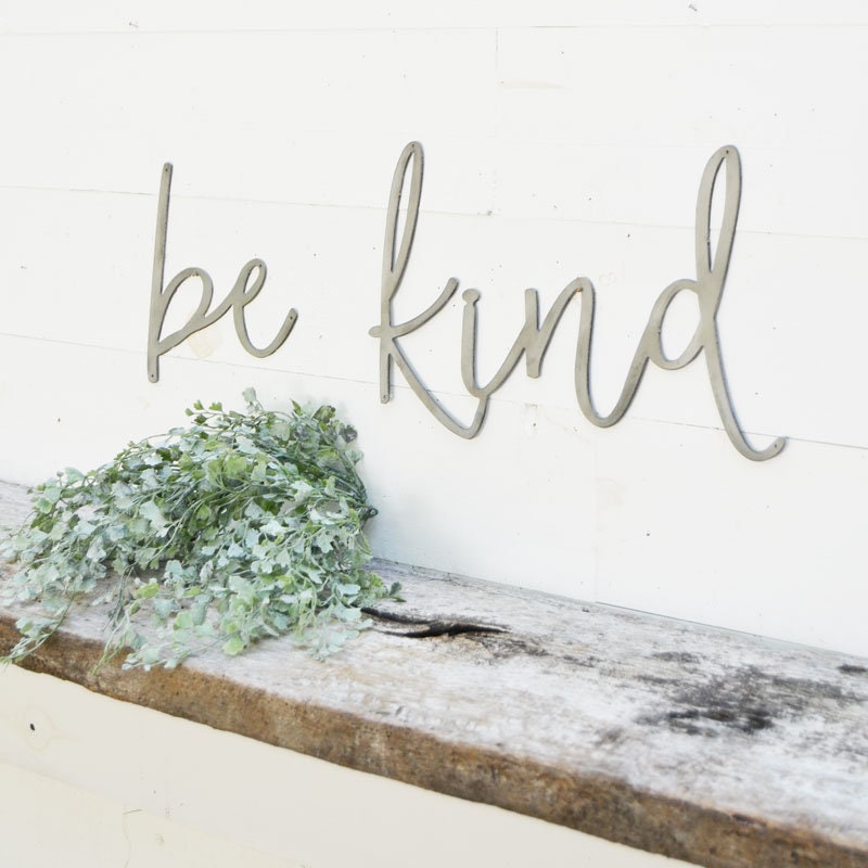 Be Kind Metal Wall Decor Metal Wall Art Bathroom Decor - Etsy