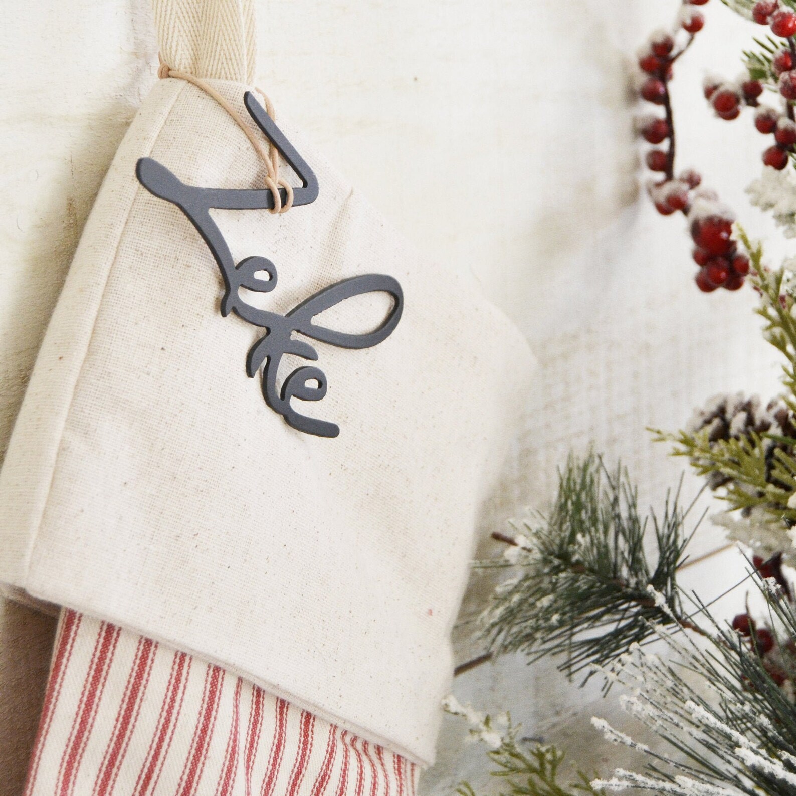 Stocking Name Stocking Names Metal Stocking Name Tag - Etsy